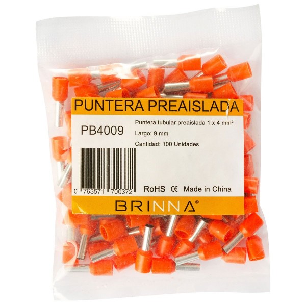 PUNTERA TIFF 4MM LARGO 9MM BRINNA X100