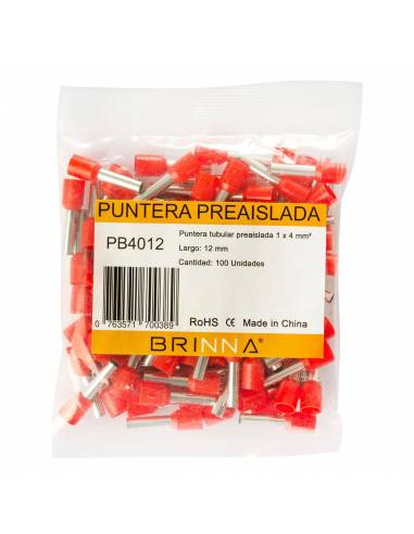 PUNTERA TIFF 4MM LARGO 12MM BRINNA X100