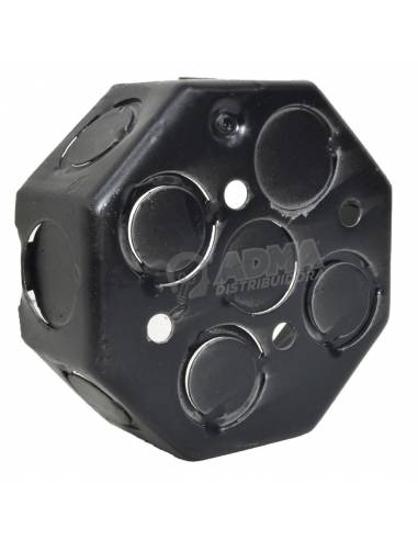 CAJA OCTOGONAL GRANDE HIERRO NEGRA AG
